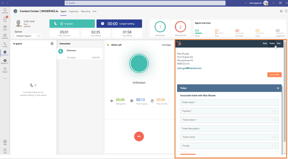 Roger365 Connector for HubSpot